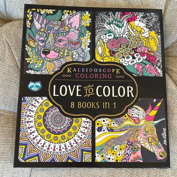 Office | Kaleidoscope Coloring Love To Color 8 Books In 1 Hardcover ...